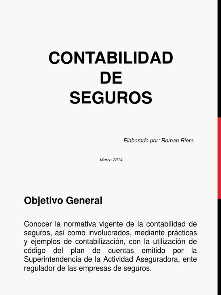 Contabilidad de Seguros | PDF | Contabilidad | Seguro