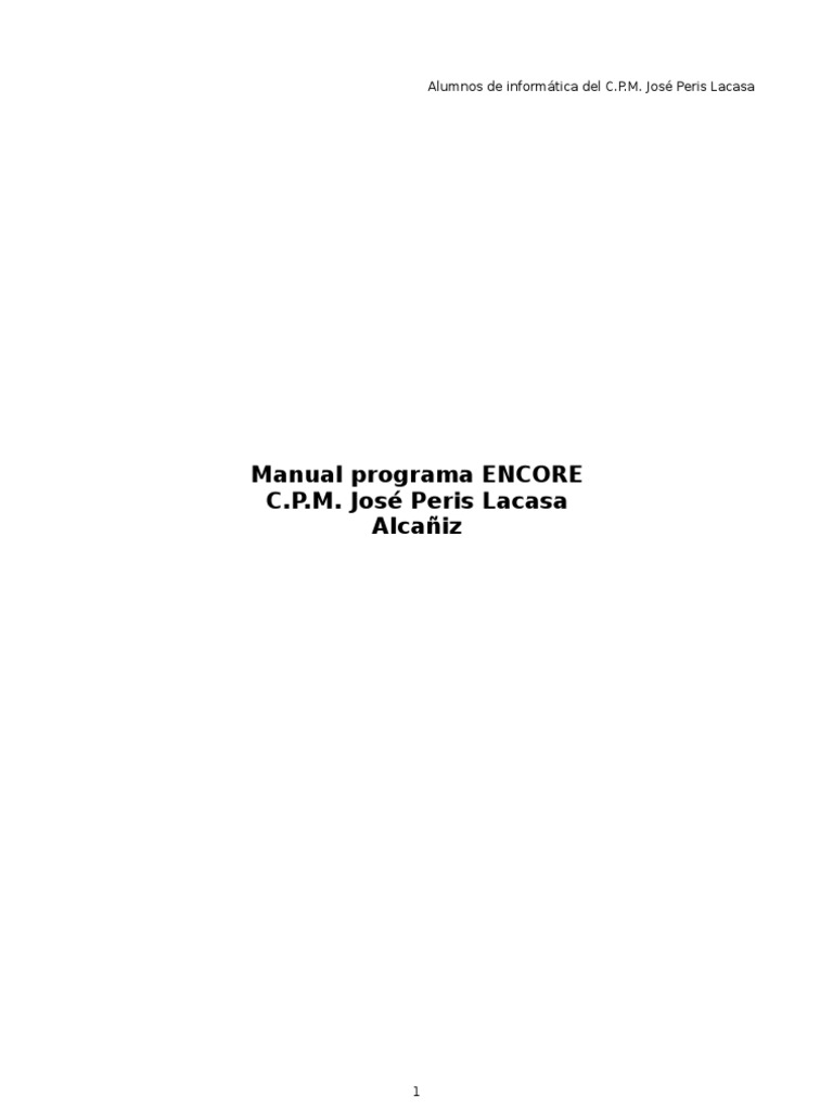 Manual Encore | PDF | Point and Click | Clave