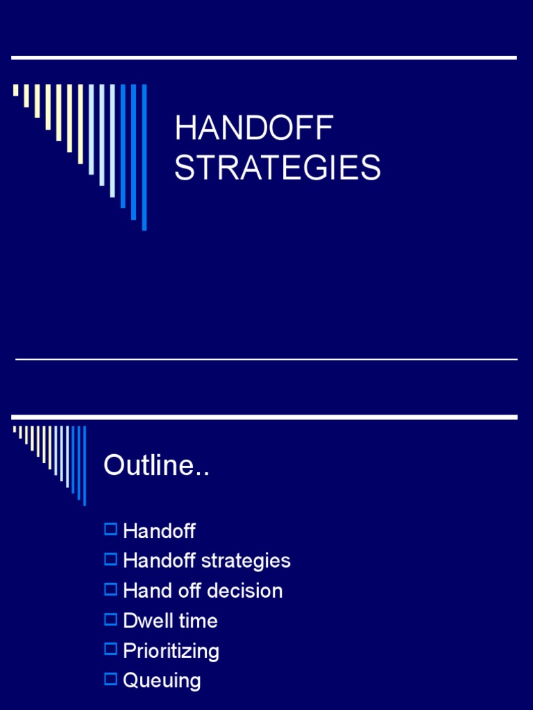 Handoff Strategies | Download Free PDF | Cellular Network | Quality Of ...