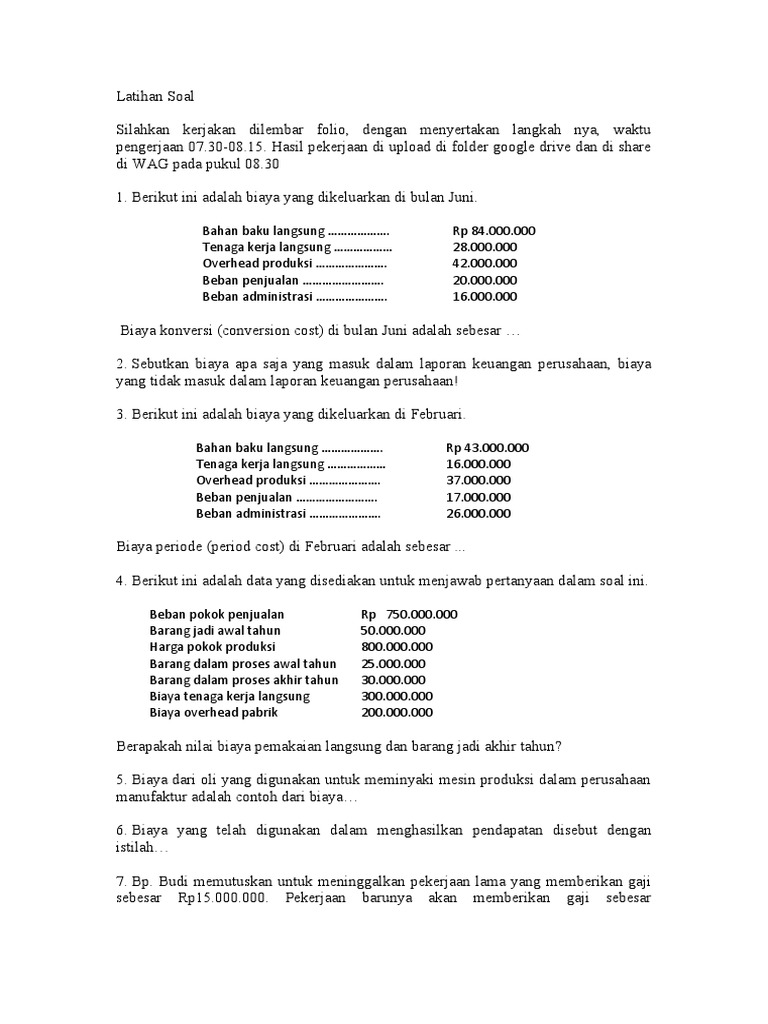 Latihan Soal AKBI 2021 01 | PDF