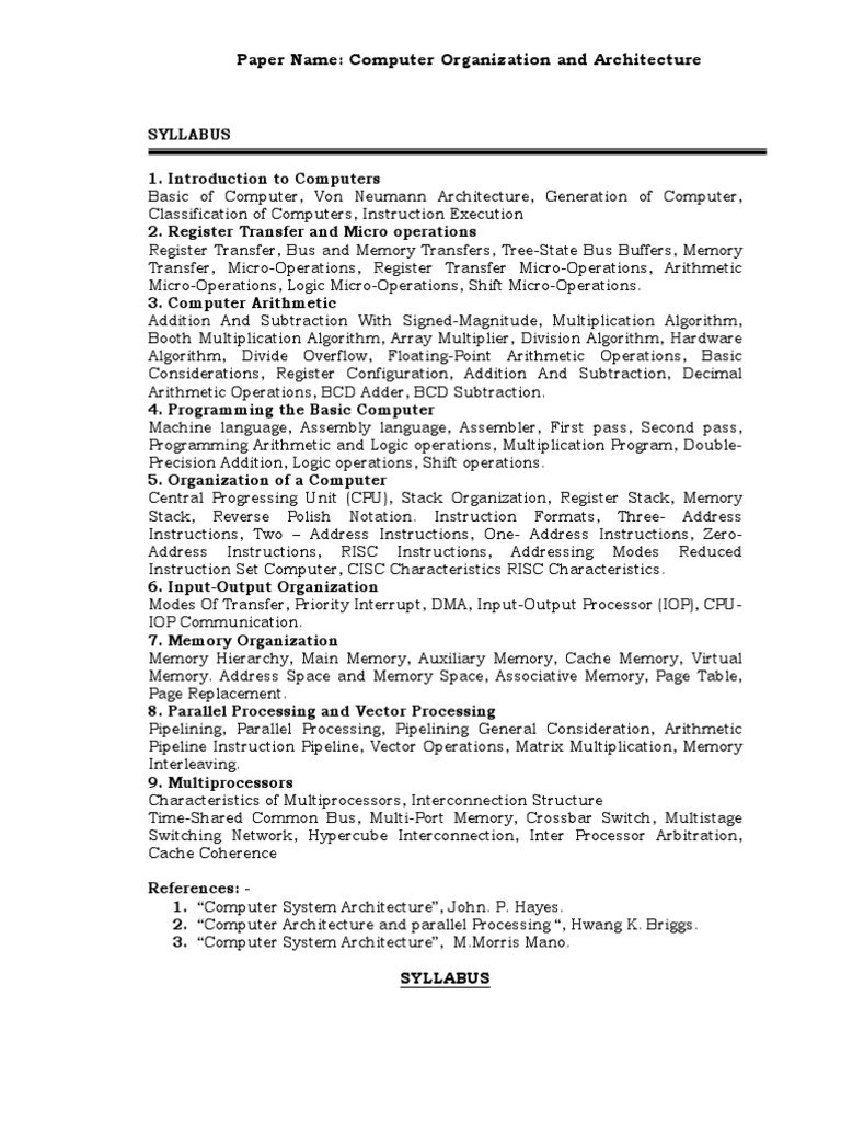 Computer Organisation - Morris Mano | PDF | Central Processing Unit | Parallel Computing