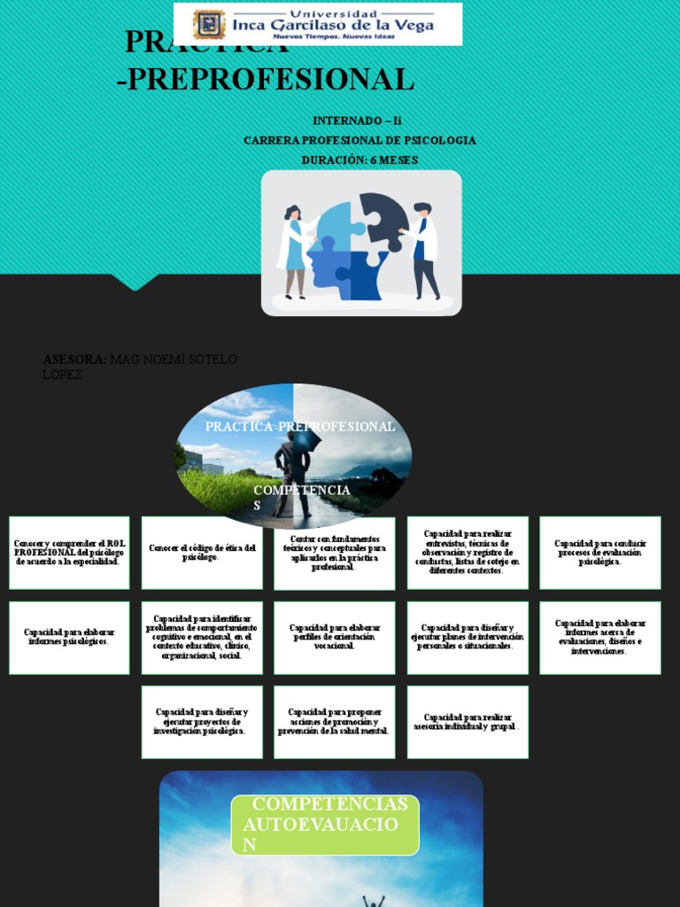 PRACTICA - PREPROFESIONAL Presentación | PDF | Sicología | Evaluación neuropsicológica