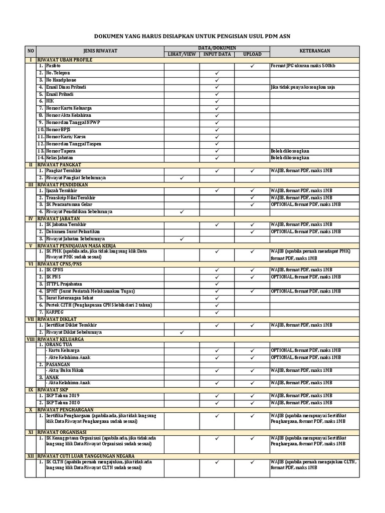 Dokumen Usul PDM ASN | PDF