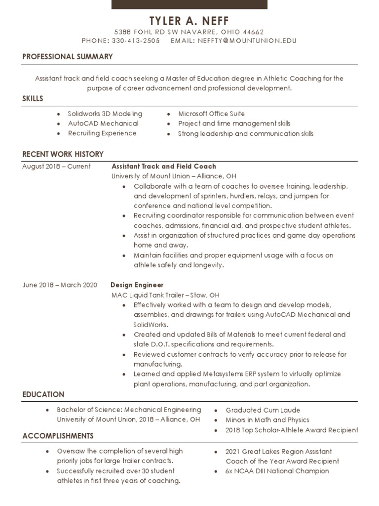 Tyler Neff Resume | PDF