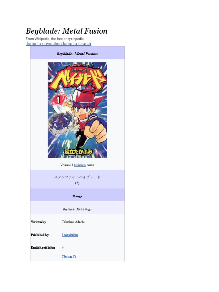 Beyblade | PDF | Anime | Manga
