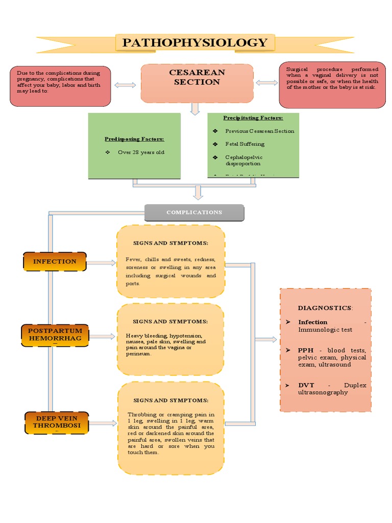 Pathophysiology: Cesarean Section | PDF | Childbirth | Caesarean Section