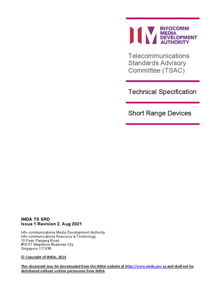 Telecommunications Standards Advisory Committee (TSAC) : Technical ...