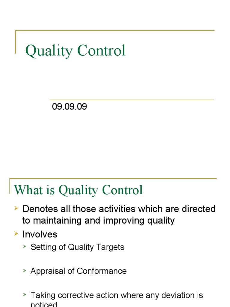 Setting Quality Targets in Control Systems | PDF | Business Process ...