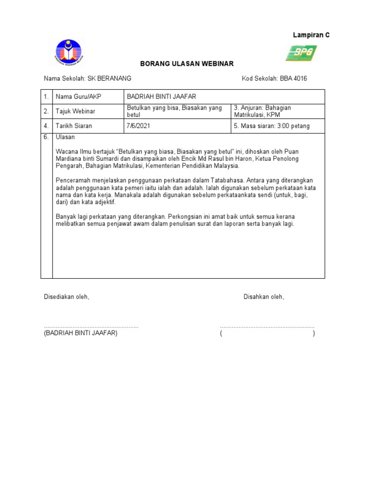 Ulasan Webinar | PDF