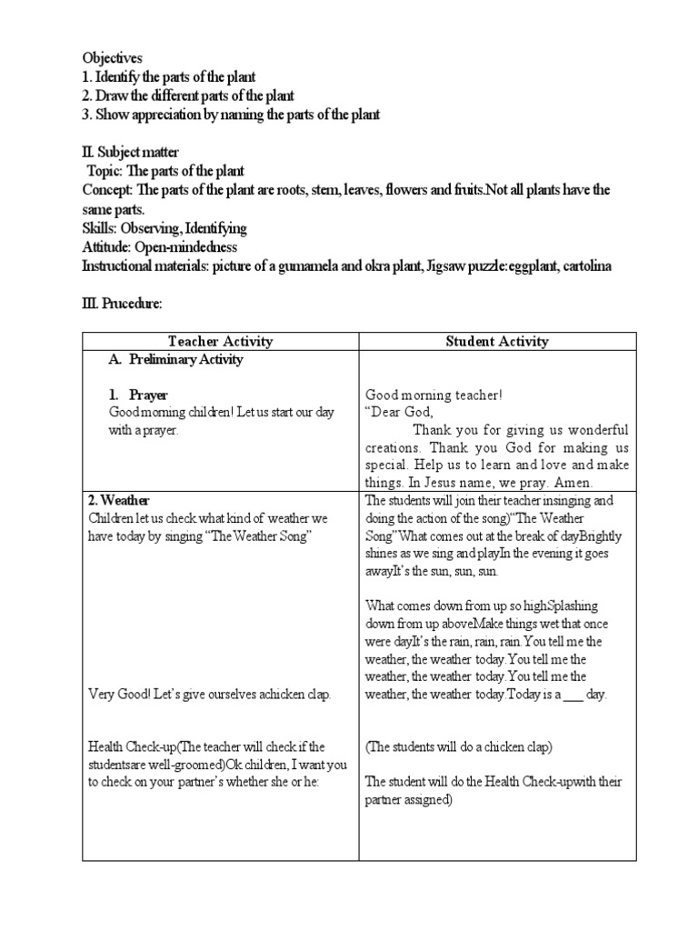Detailed Lesson Plan Science | PDF | Fruit