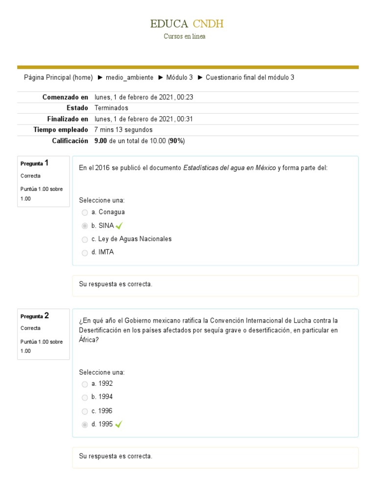 Cuestionario Final Del Módulo 3 | PDF | Economias | Geografía Física