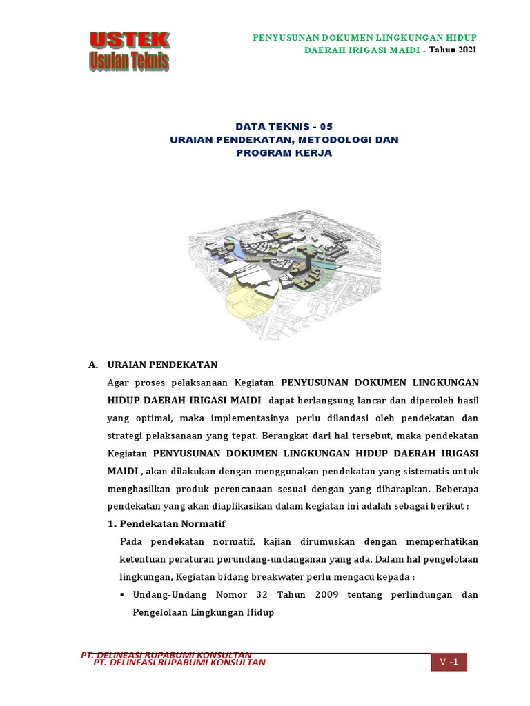 Data Teknis-05 Uraian Pendekatan, Metodologi Dan Program Kerja | PDF