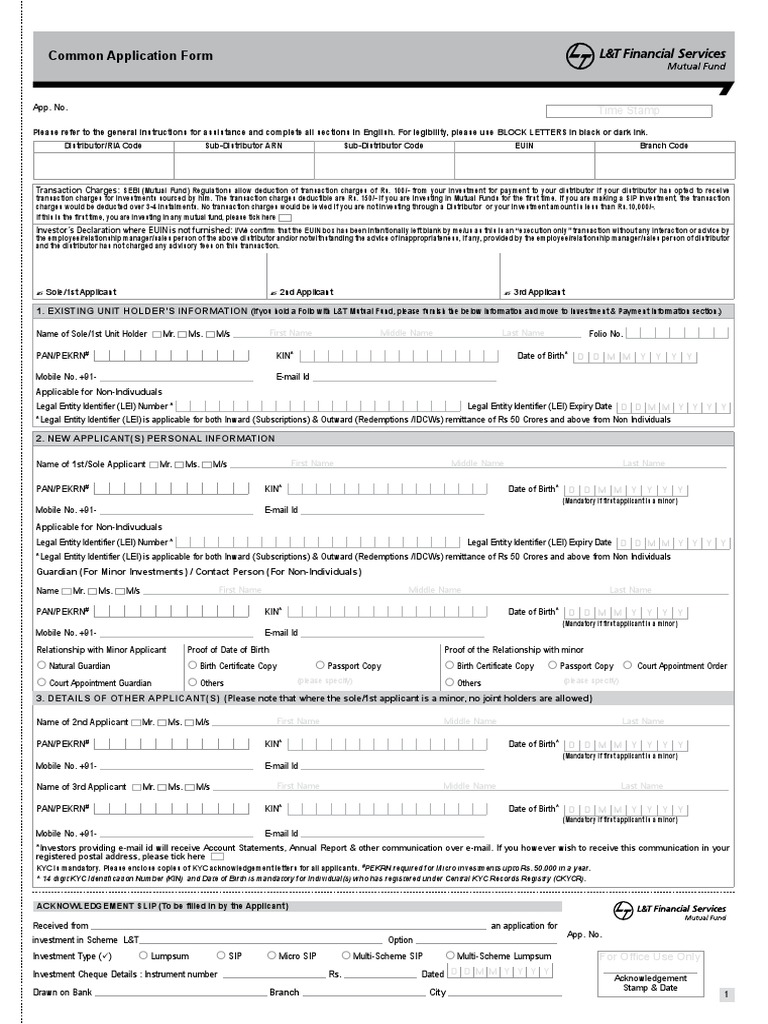 Common Application Form | PDF | Cheque | Banks