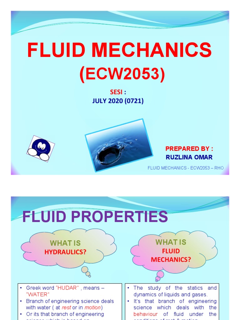 Chapter 1-Fluid Properties | PDF | Viscosity | Fluid Mechanics