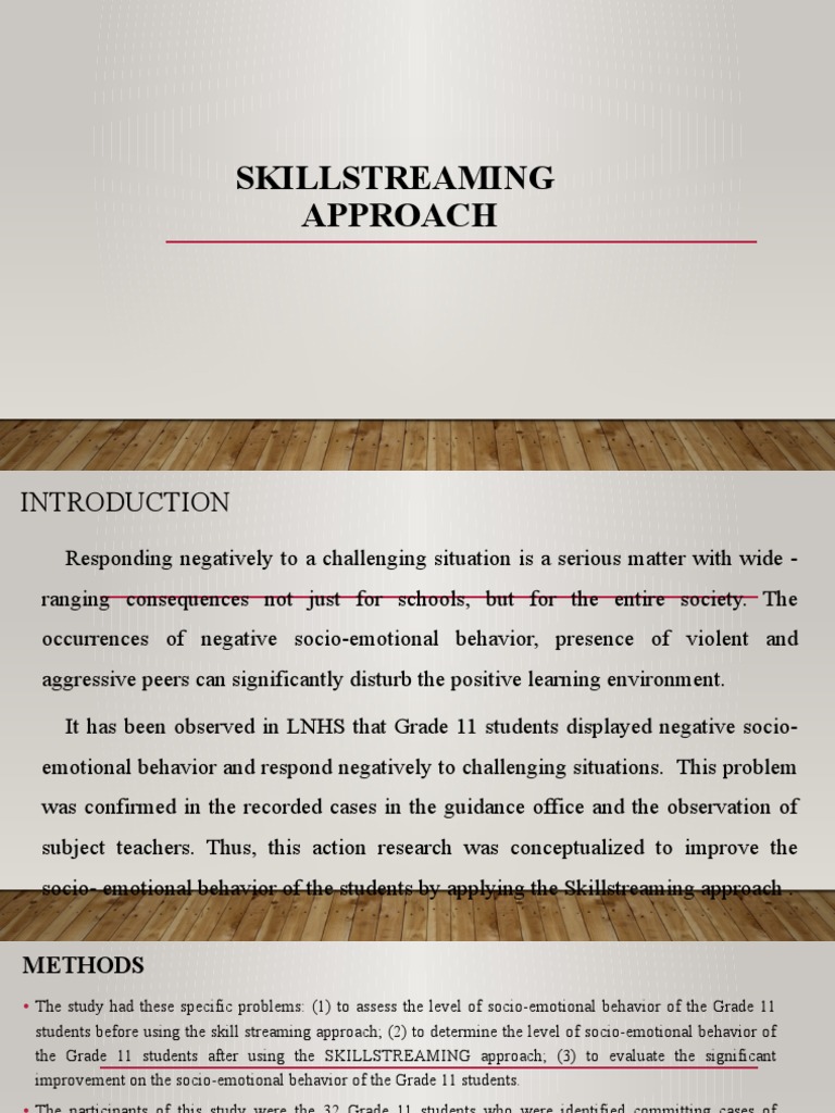 Skill Streaming | PDF | Behavior | Sociology