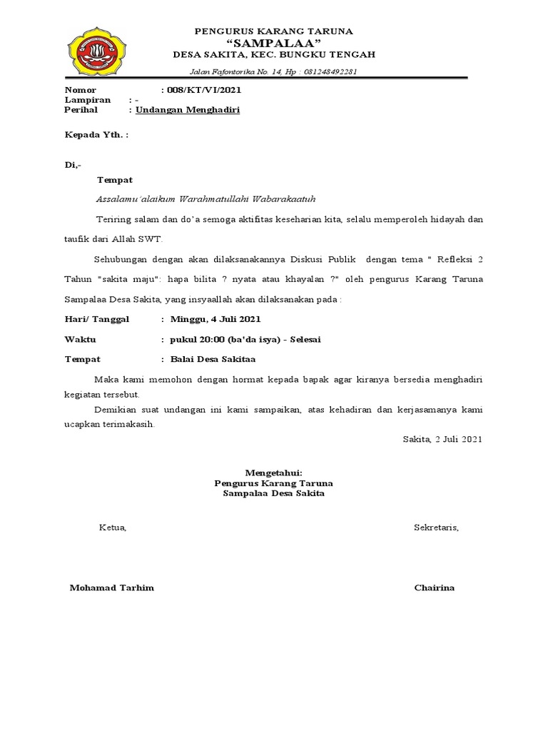 Undangan Diskusi | PDF