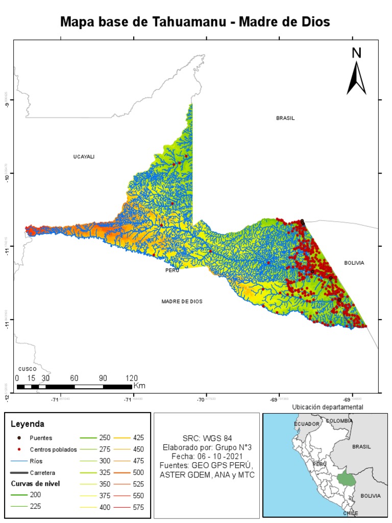 Mapa de Tahuamanu, Madre de Dios | PDF