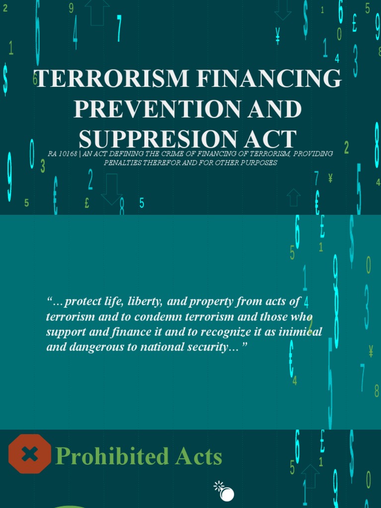 Terrorism Financing Prevention and Suppression Act | PDF