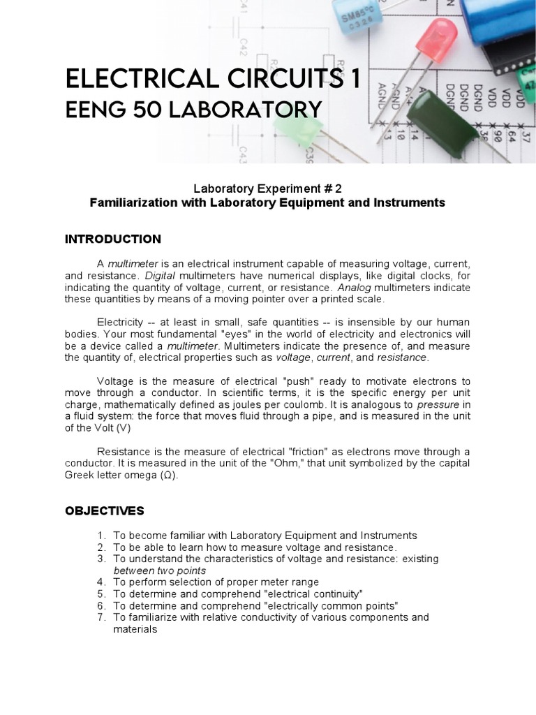 Lab Equipment Familiarization | PDF | Voltage | Electrical Resistance ...