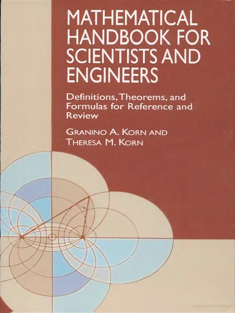Mathematics Handbook For Scientists And Engineers Pdf 