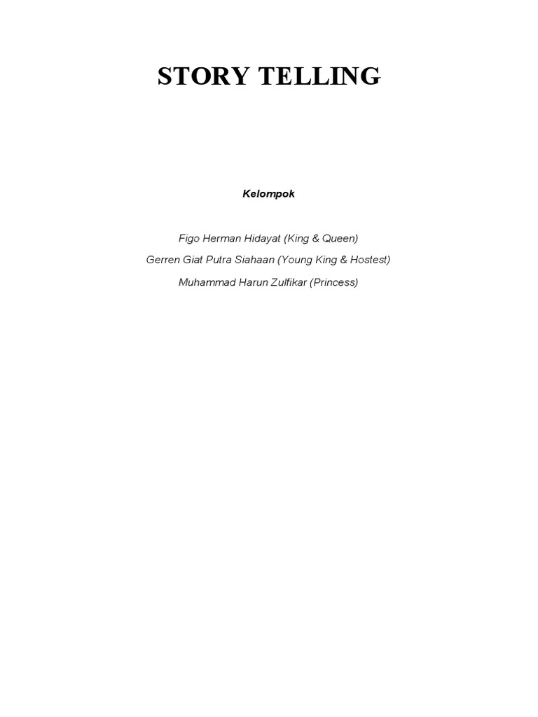 Story Telling (Putri Ular From Sulawesi) | PDF