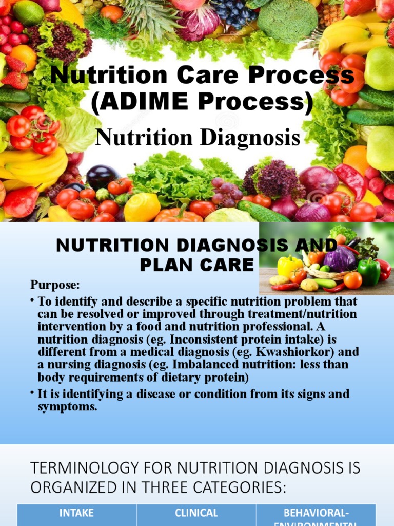 Nutrition Care Process (ADIME Process) | Download Free PDF | Medical ...