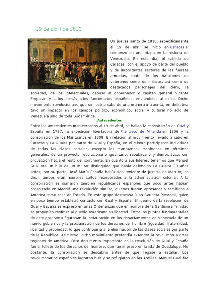 19 de Abril de 1810 | PDF