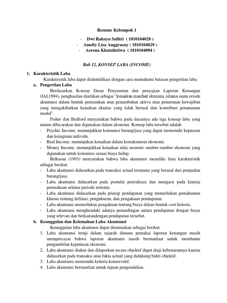 Resume Kelompok 1 BAB 12 | PDF