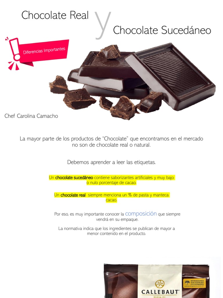 Chocolate Real Y Sucedáneo Pdf Chocolate Gordo