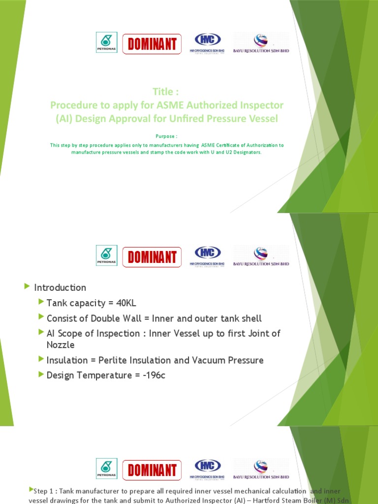 Design Approval For Unfired Pressure Vessel As ASME Code Requirements | PDF