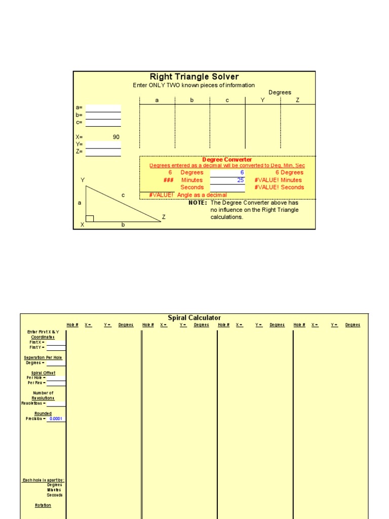 Right Triangle Solver and Calculator | PDF | Trigonometric Functions ...