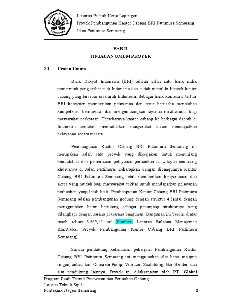 Bab Ii Tinjauan Umum Pdf