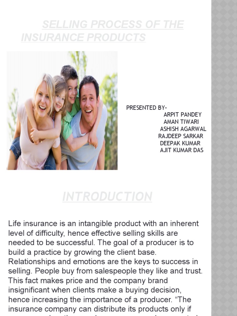 Selling Process of The Insurance Products | PDF | Insurance | Business