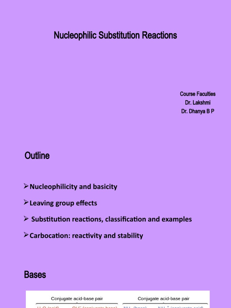 Module 2 Nucleophilic Substitution | PDF | Acid | Chemical Reactions