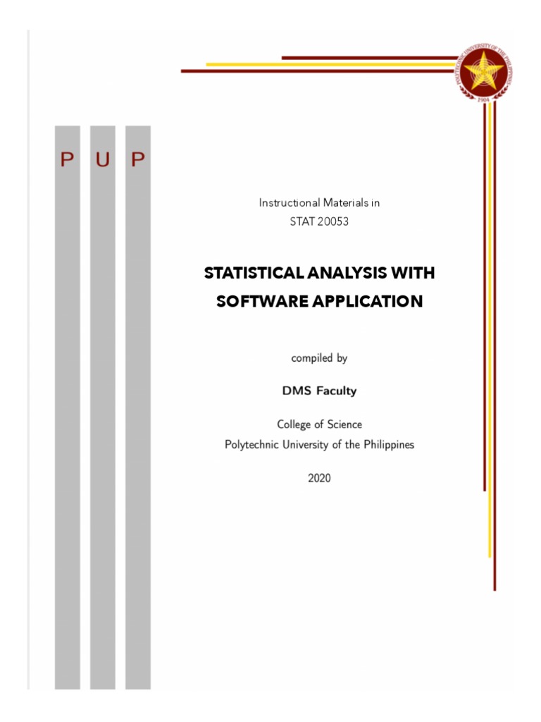 Statistical Analysis With Software Application Bsa PDF | PDF ...