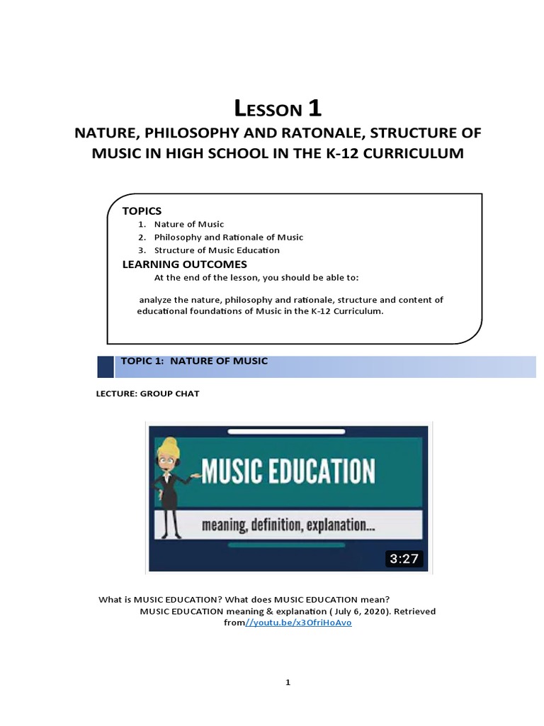 Bped Module in Music in K 12 Curr. | PDF | Woodwind Instruments | Learning
