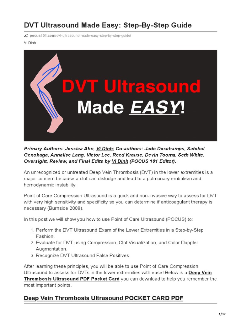A Step-by-Step Guide to Performing Point-of-Care Ultrasound for the ...