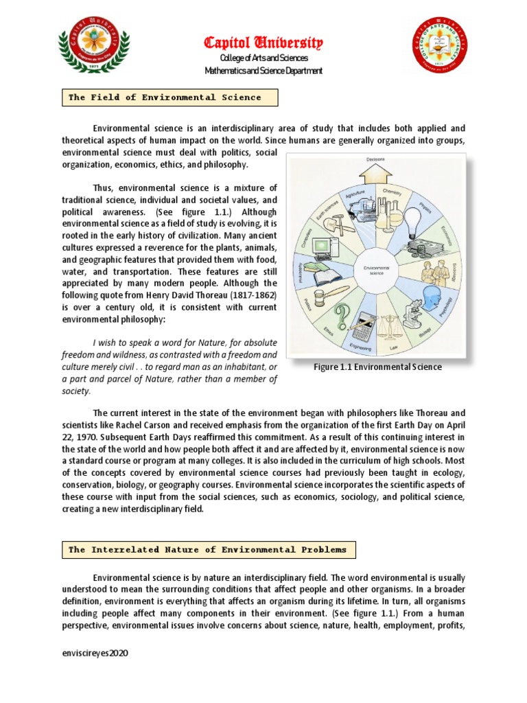 Chapter 1 - Environmental Interrelationships | PDF | Biodiversity ...