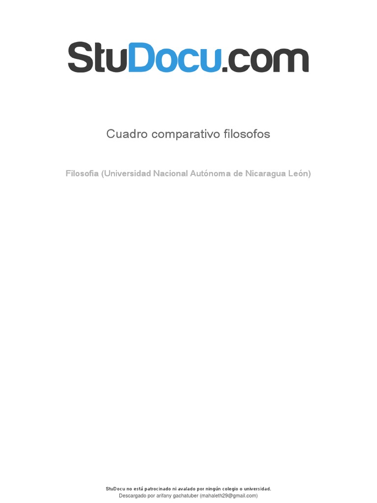 Cuadro Comparativo Filosofos | PDF | Teorías filosóficas | Filosofía griega antigua