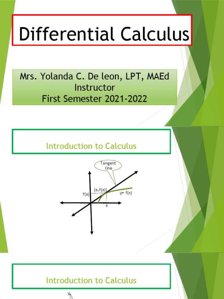 Differential Calculus Lesson 1 | PDF | Function (Mathematics) | Interval (Mathematics)