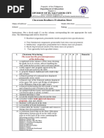 Classroom Structuring Evaluation Checklist | PDF | Classroom | Human Nature