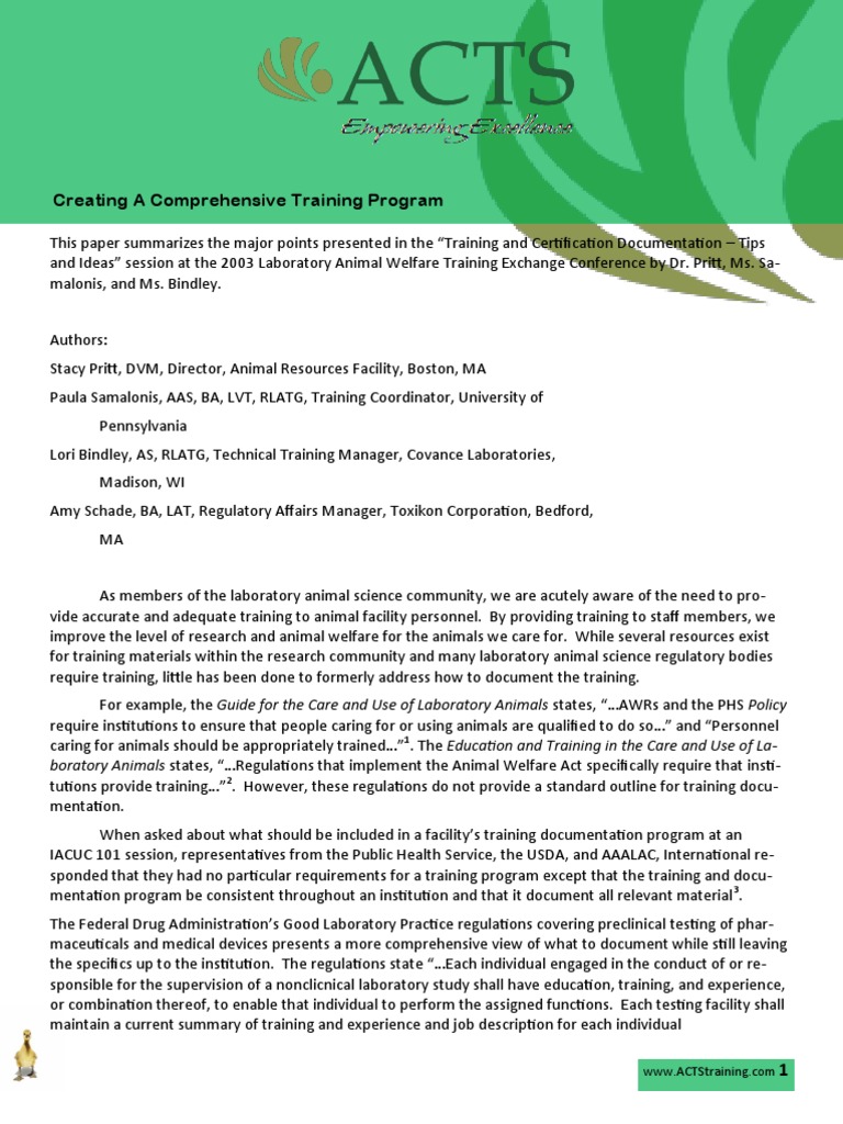 Creating A Comprehensive Training Documentation Program | Employment ...