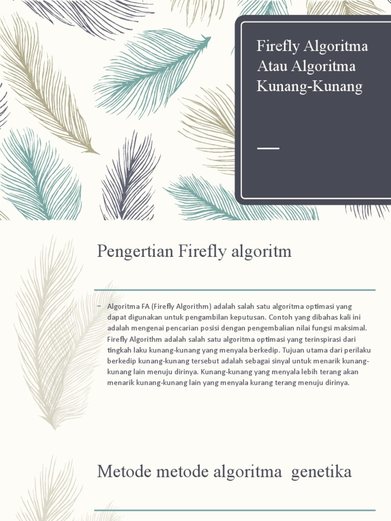Pengertian Firefly Algoritm | PDF
