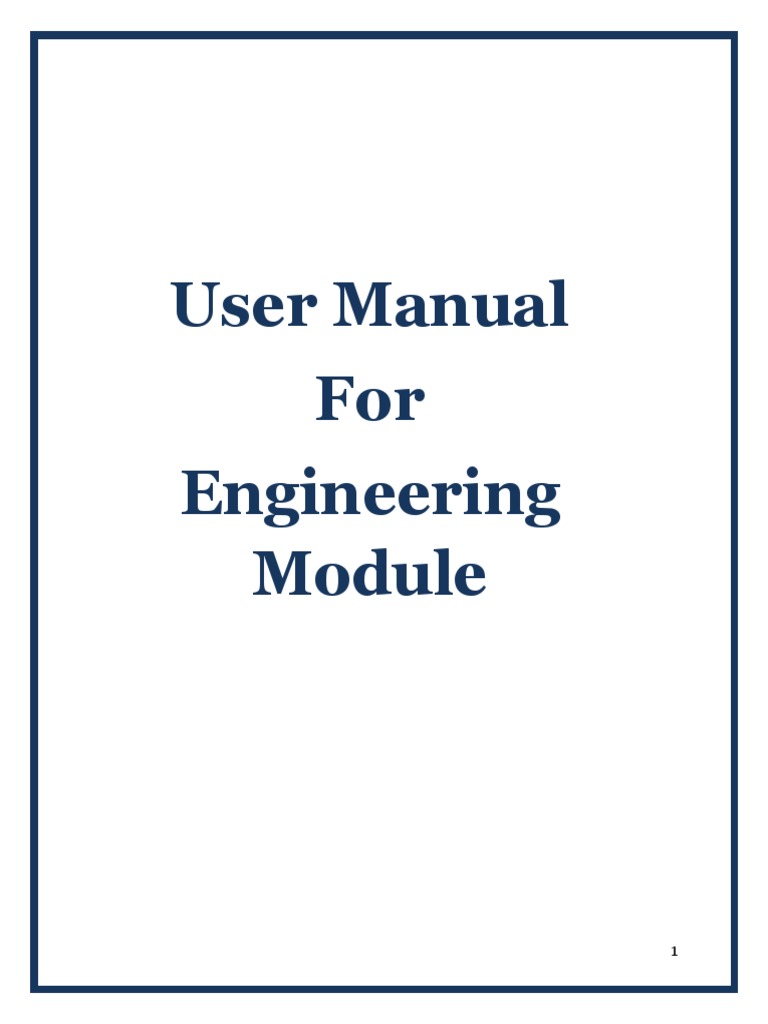 Engineering Module User Manual | PDF | Screenshot | Button (Computing)