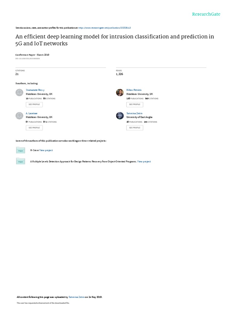 An Efficient Deep Learning Model For Intrusion Classification and ...
