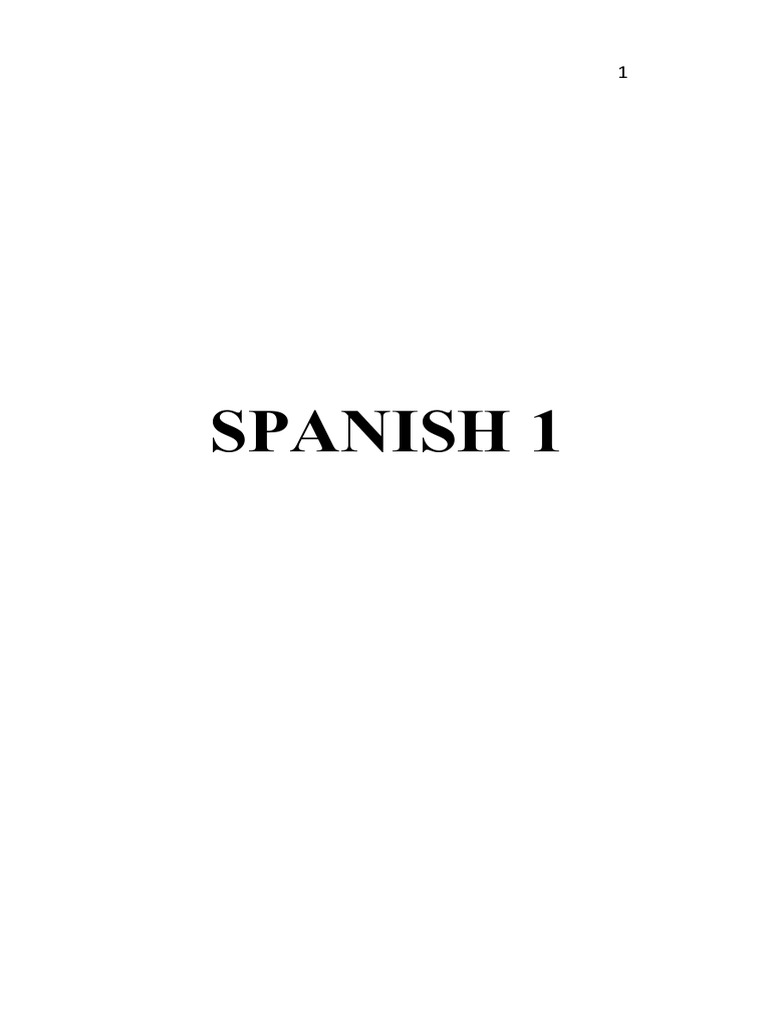 Spanish 1 Lesson 1 | PDF | Grammatical Gender | Spanish Empire