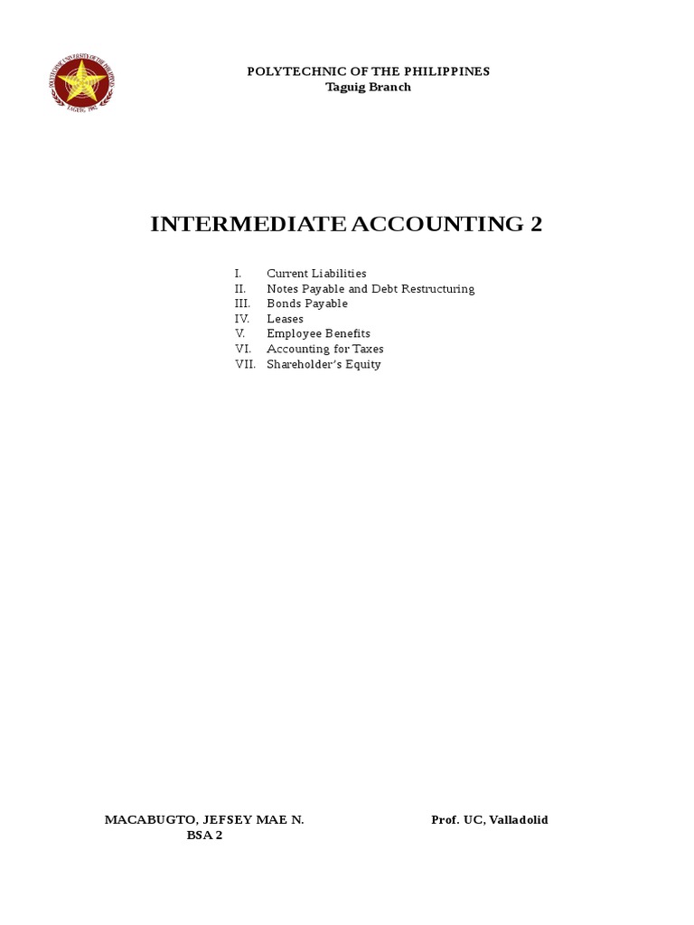 Intermediate Accounting 2 and 3 Final | PDF | Bonds (Finance) | Lease