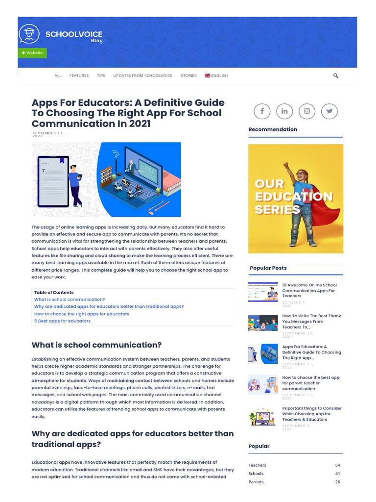 Apps For Educators: A Definitive Guide To Choosing The Right App For ...