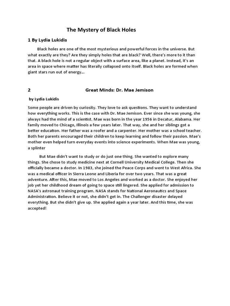 The Mystery of Black Holes: 1 by Lydia Lukidis | PDF