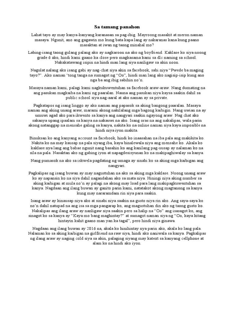 Sa Tamang Panahon | PDF